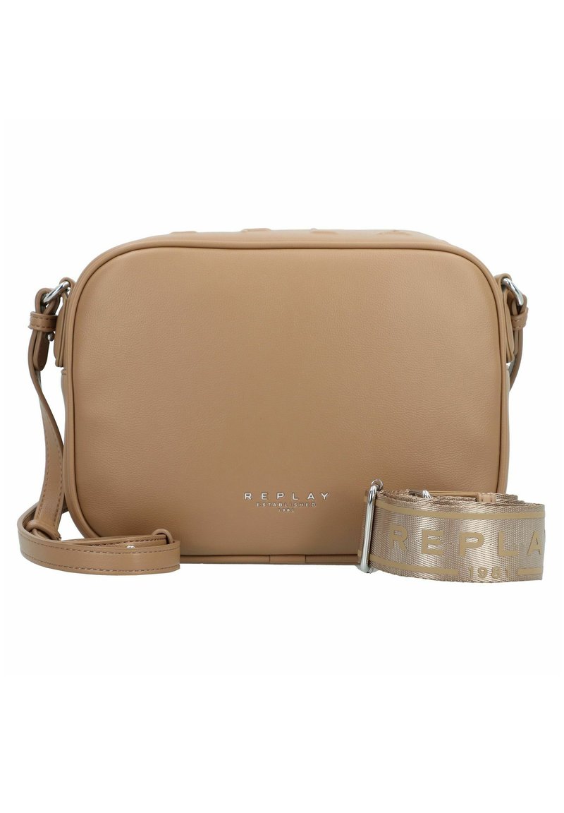 Replay Across body bag - pale grey brown/light brown - Zalando