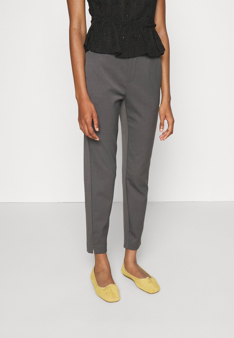 Object Tall OBJLISA SLIM PANT TALL - Kelnės - magnet/pilka - Zalando.lt