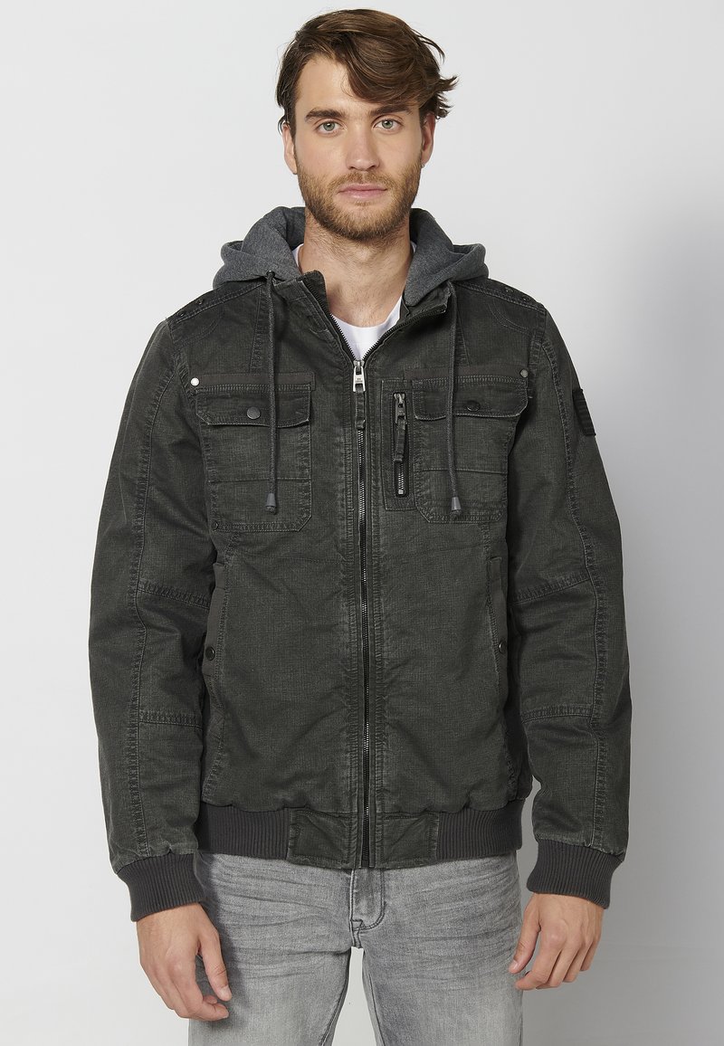 Koroshi PADDED - Jachetă din denim - black/negru - Zalando.ro