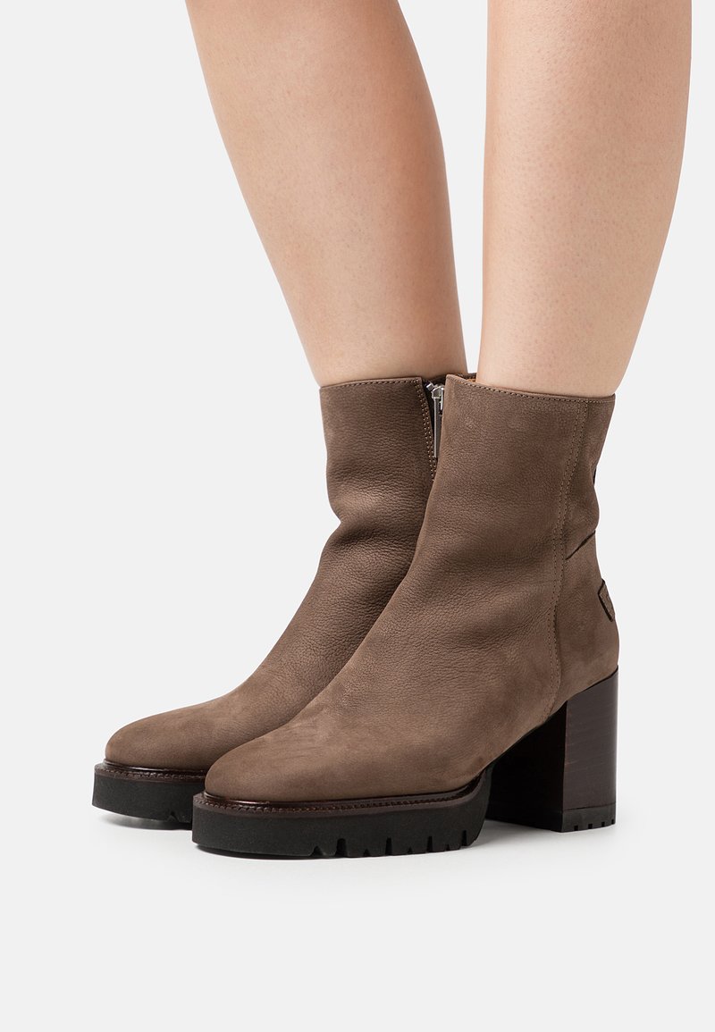 Shabbies Amsterdam Bottines à plateau - dark brown/marron - ZALANDO.FR