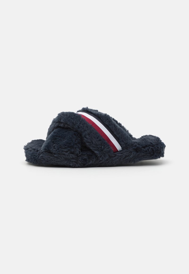 Tommy Hilfiger CROSS STRAP - Slippers - space blue/dark blue - Zalando.ie