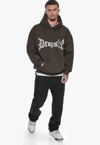 Dropsize SUPER HEAVY V2 MIDDLE EMBO - Kapuzenpullover - washed black ...