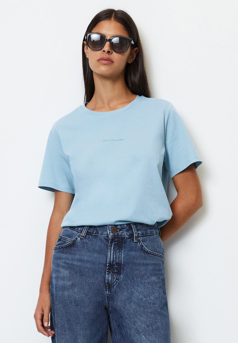 Marc O'Polo DENIM SHORTSLEEVE - T-Shirt basic - fresco blue/hellblau - Zalando.at