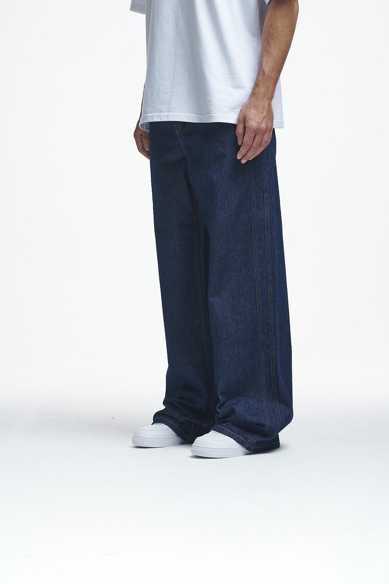 2Y Studios DARA WIDE HEM BAGGY - Jeans Relaxed Fit - raw blue/rinsed ...