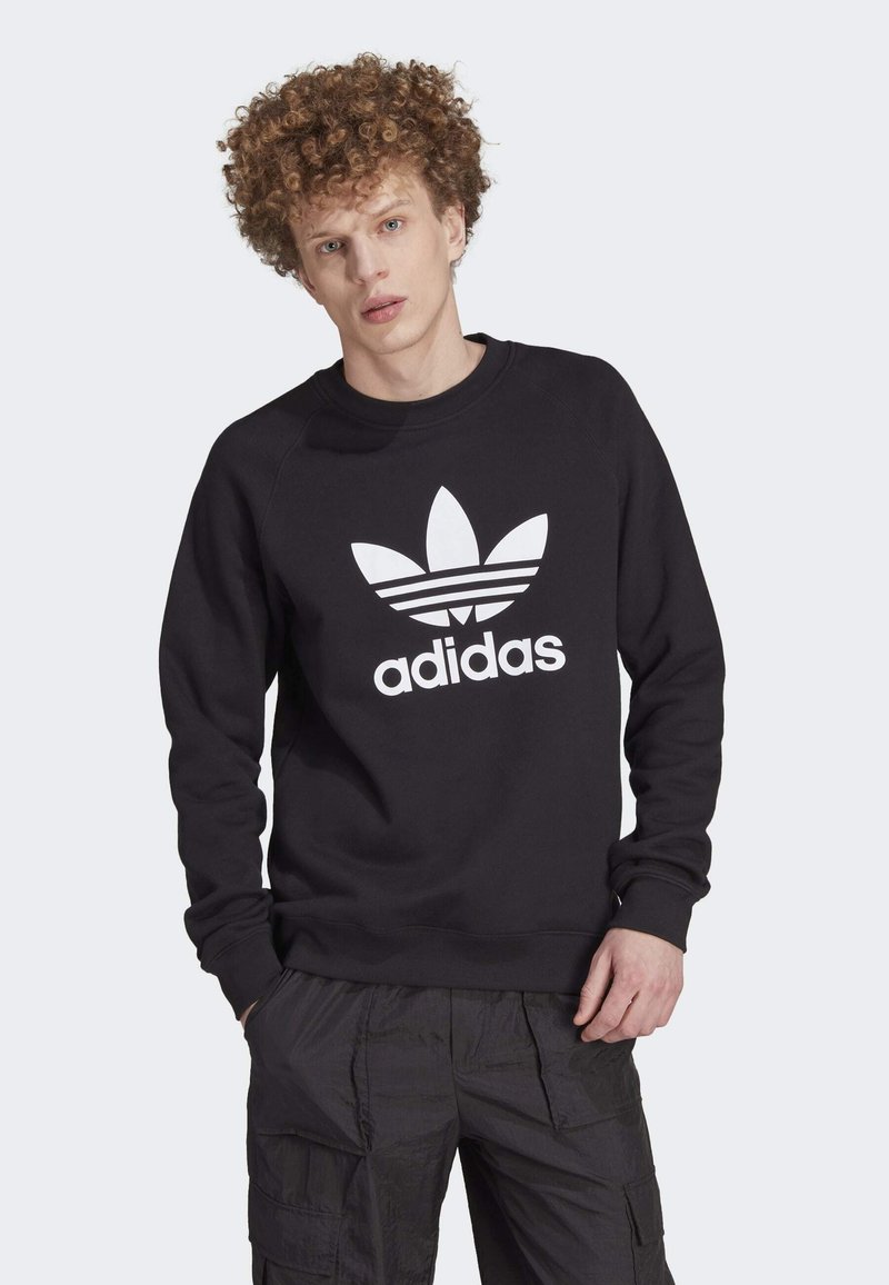 Adidas Originals Adicolor Classics Trefoil Crewneck Sweatshirt Black Zalando