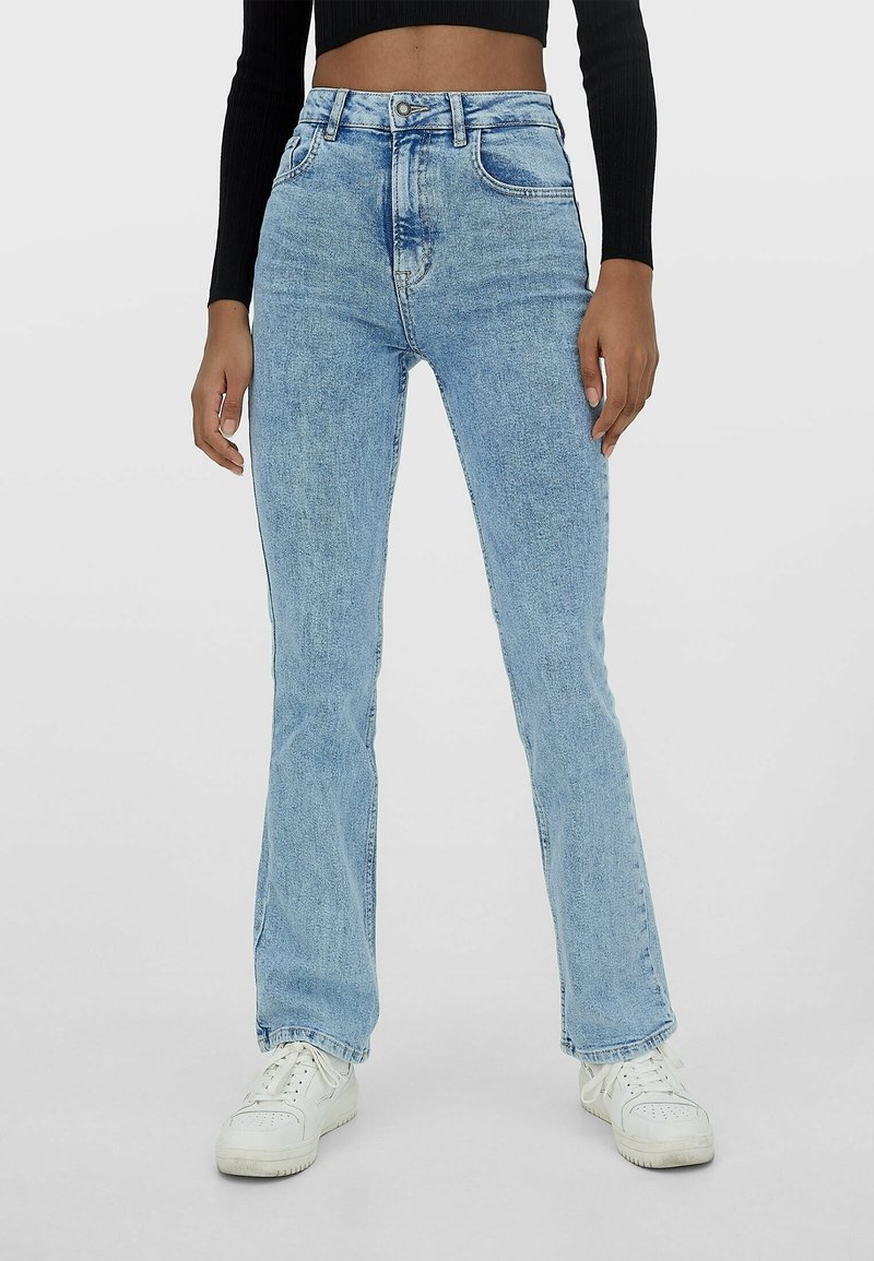 Stradivarius Džíny Bootcut - neon blue/neonová modrá - (Pre-owned ...