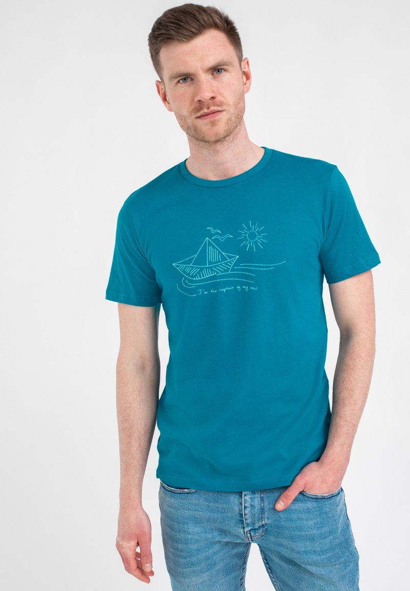 Brandless BIO SAILOR - T-Shirt print - petrol/hellblau - Zalando.de