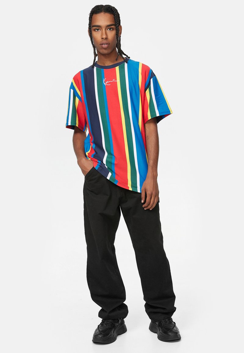 Karl Kani SMALL SIGNATURE STRIPE TEE - T-Shirt print - red/rot - Zalando.ch