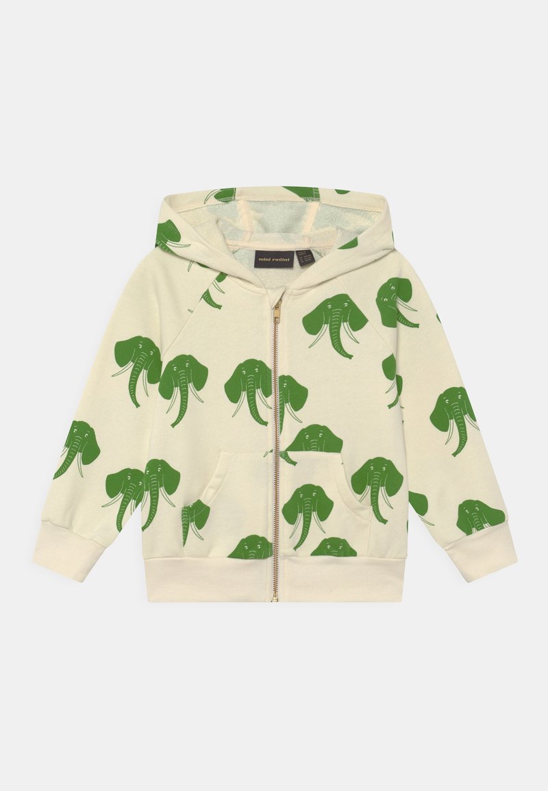 Mini Rodini ELEPHANTS ZIP HOODIE UNISEX - Sweatjacke - off-white ...