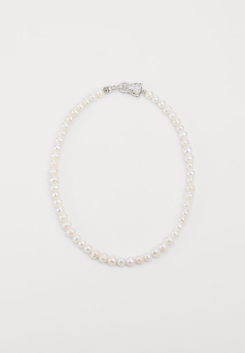 Nialaya PEARL CHOKER WITH PANTHER HEAD UNISEX - Halskæder - white/hvid ...