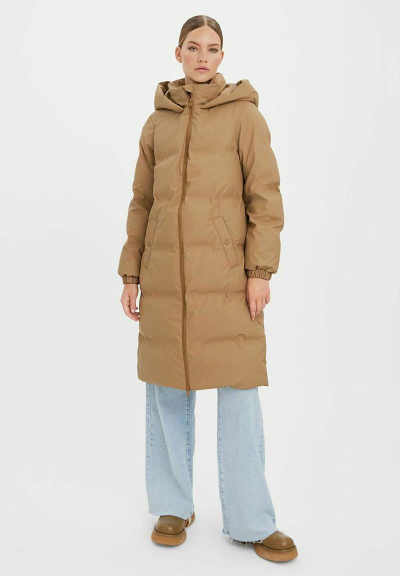 Vero Moda VMNOE LONG COATED BOOS - Winter coat - tigers eye/beige - Zalando