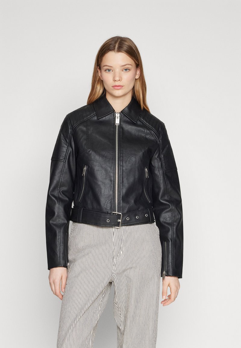 Karl Lagerfeld Jeans LEATHER JACKET - Faux leather jacket - schwarz ...