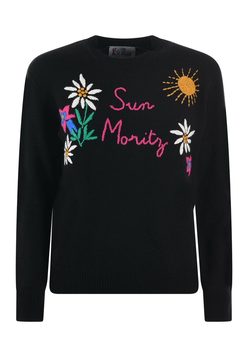 MC2 Saint Barth NEW QUEEN BRUSHED - SUN EDELWEISS EMB - Maglione - nero ...