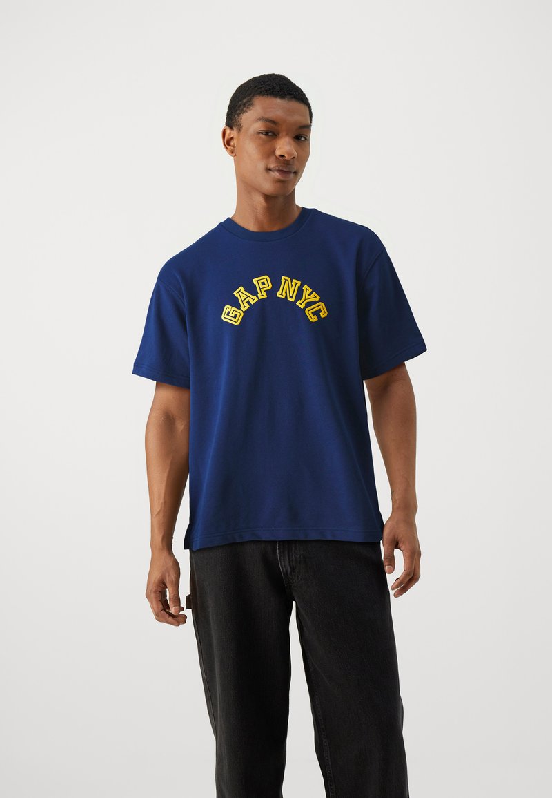 GAP FASHION LOGO CREW - Print T-shirt - pangea blue/dark blue - Zalando.ie