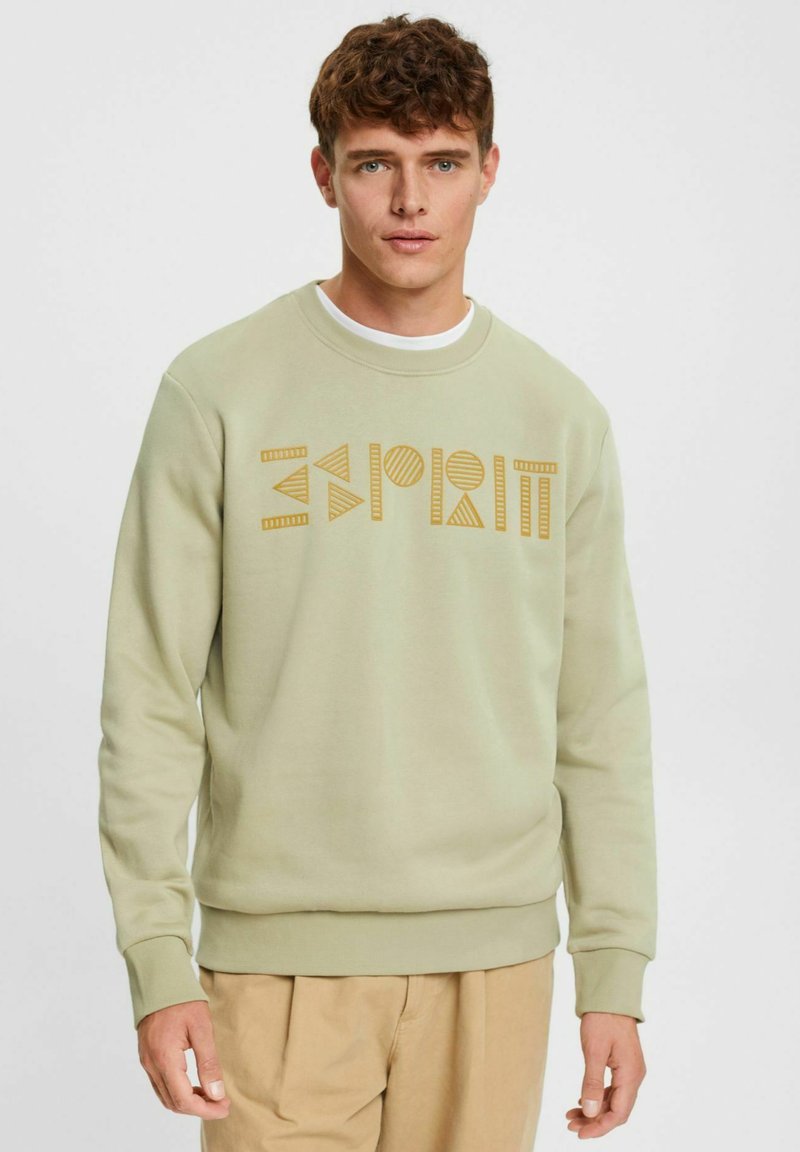 Esprit MIT LOGO-PRINT - Sweatshirt - pale khaki/khaki - Zalando.de