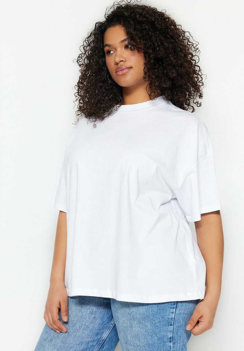 Trendyol Curve Basic T-shirt - white - Zalando.ie