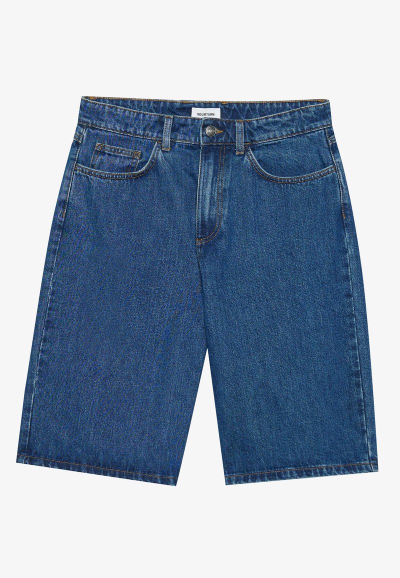 YOURTURN UNISEX - Short en jean - mid-blue denim/denim bleu - ZALANDO.FR