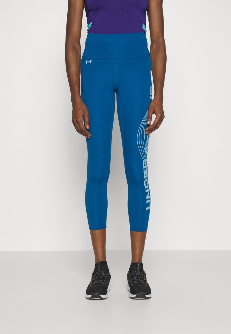 Under Armour MOTION ANKLE LEG BRANDED - Tights - varsity blue/blizzard ...