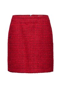 Street One KARIERTER BOUCLÉ - A-Linien-Rock - rot/dunkelrot - Zalando