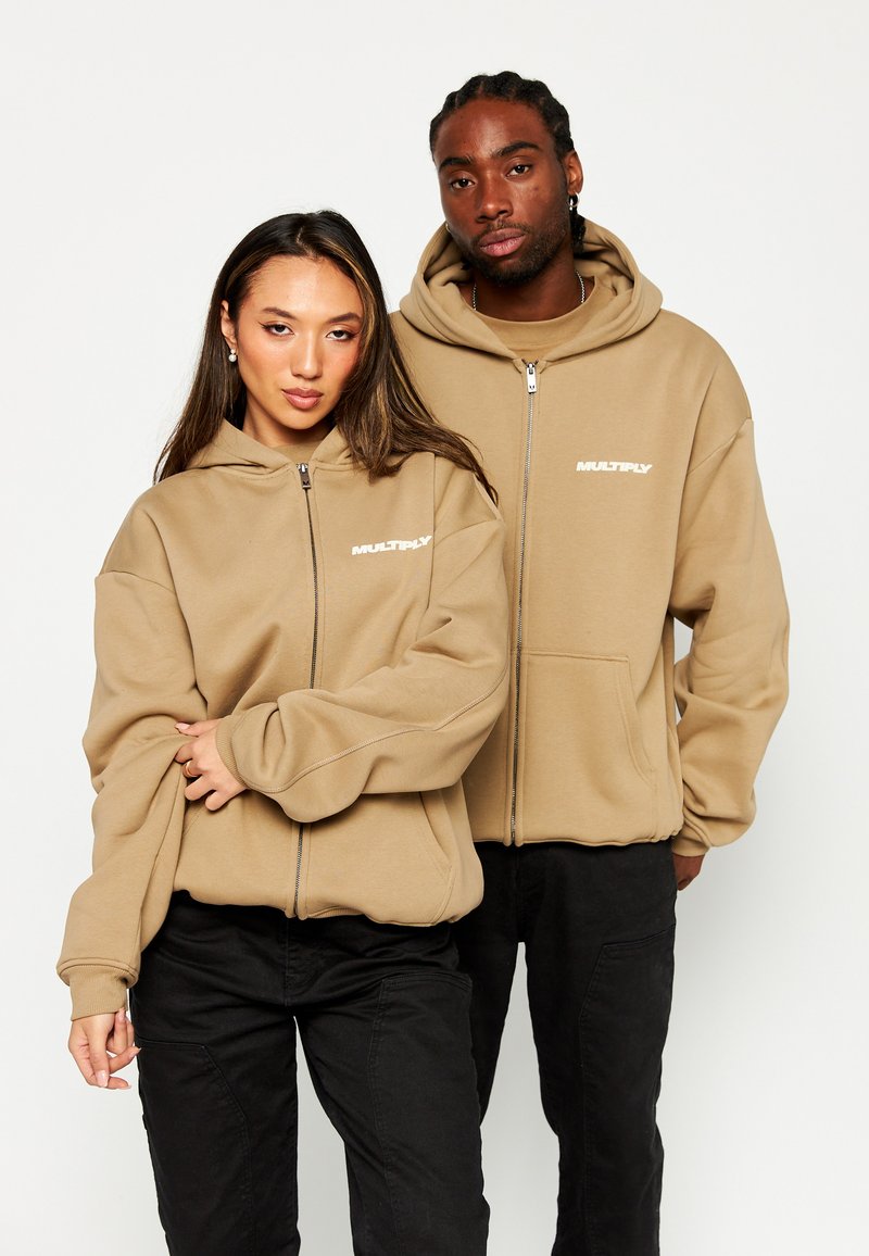 Multiply Apparel OVERSIZE ZIP BASIQUE - Sweatjacke - lead grey ...