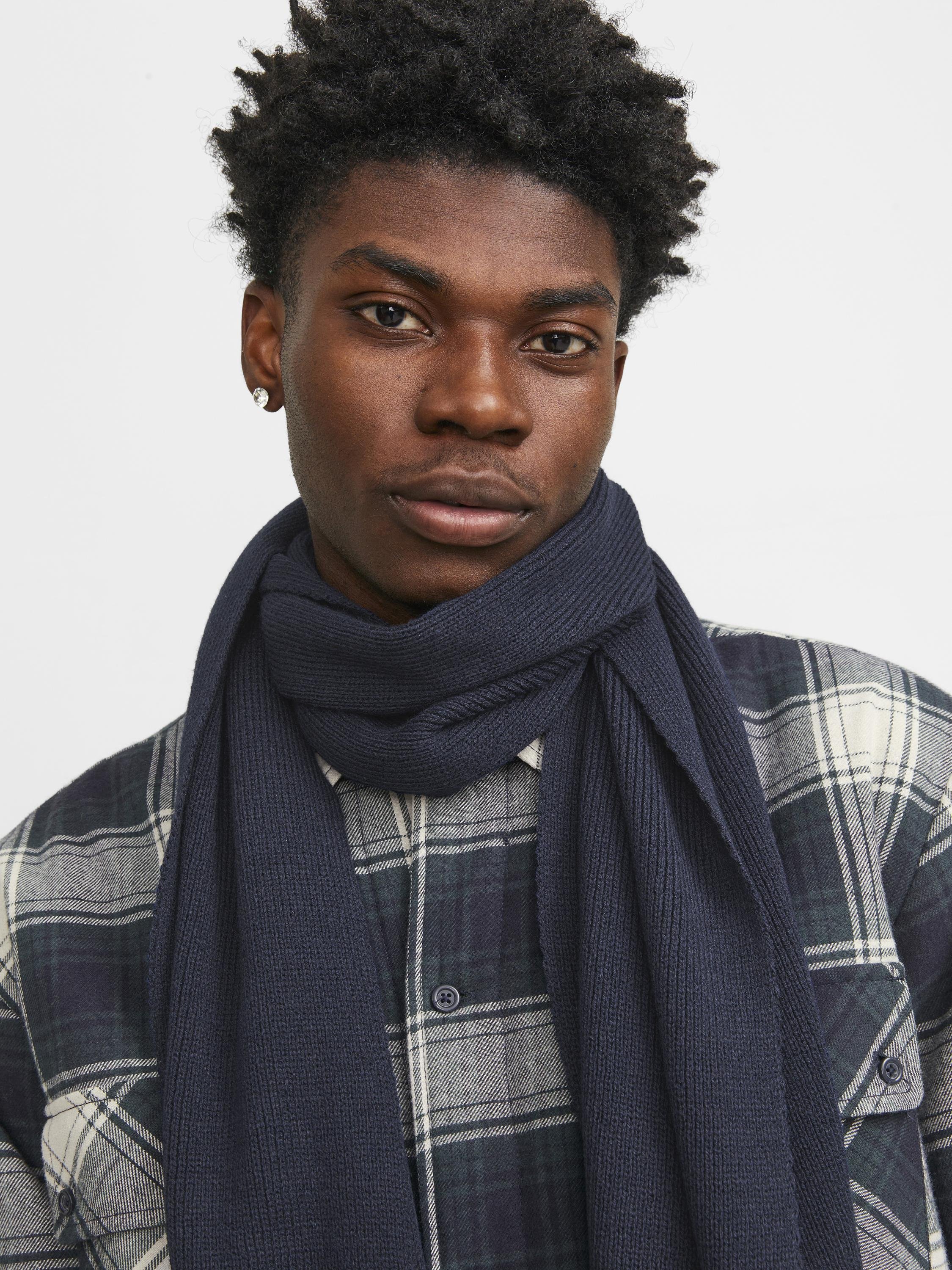 Navy and gray scarf store