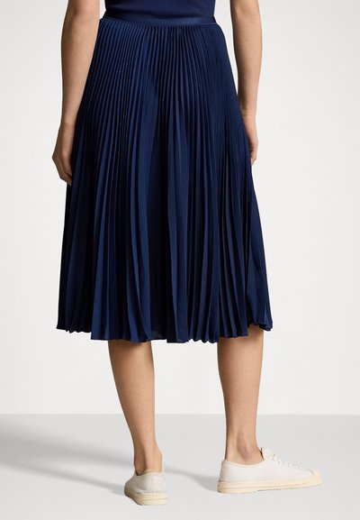 Polo Ralph Lauren PLEATED GEORGETTE SKIRT - Gonna a campana - newport navy/blu scuro - Zalando.it