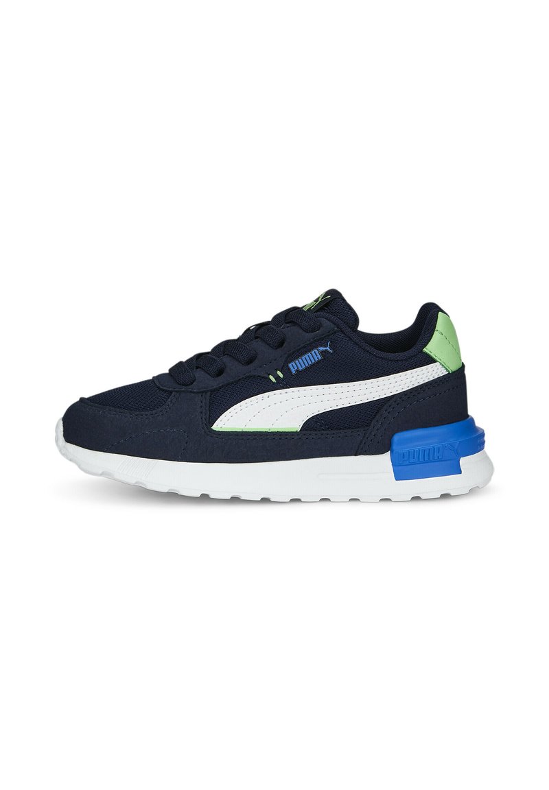 Puma GRAVITON - Trainers - navy white summer green victoria blue/blue ...