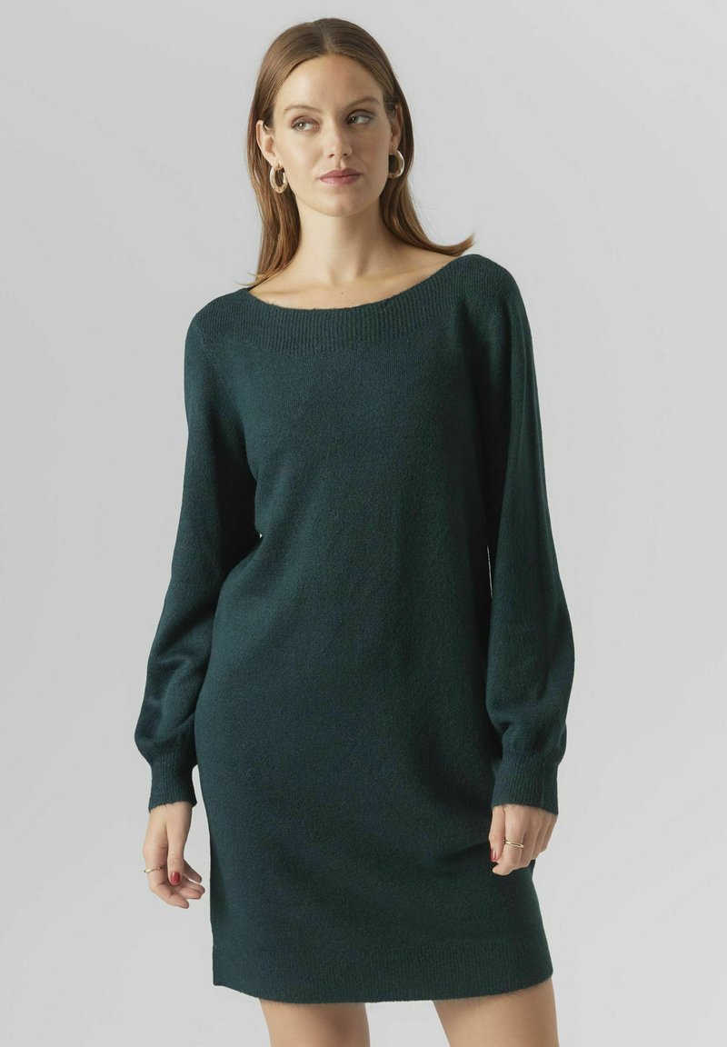Vero Moda Robe pull - pine grove/vert foncé chiné - ZALANDO.FR