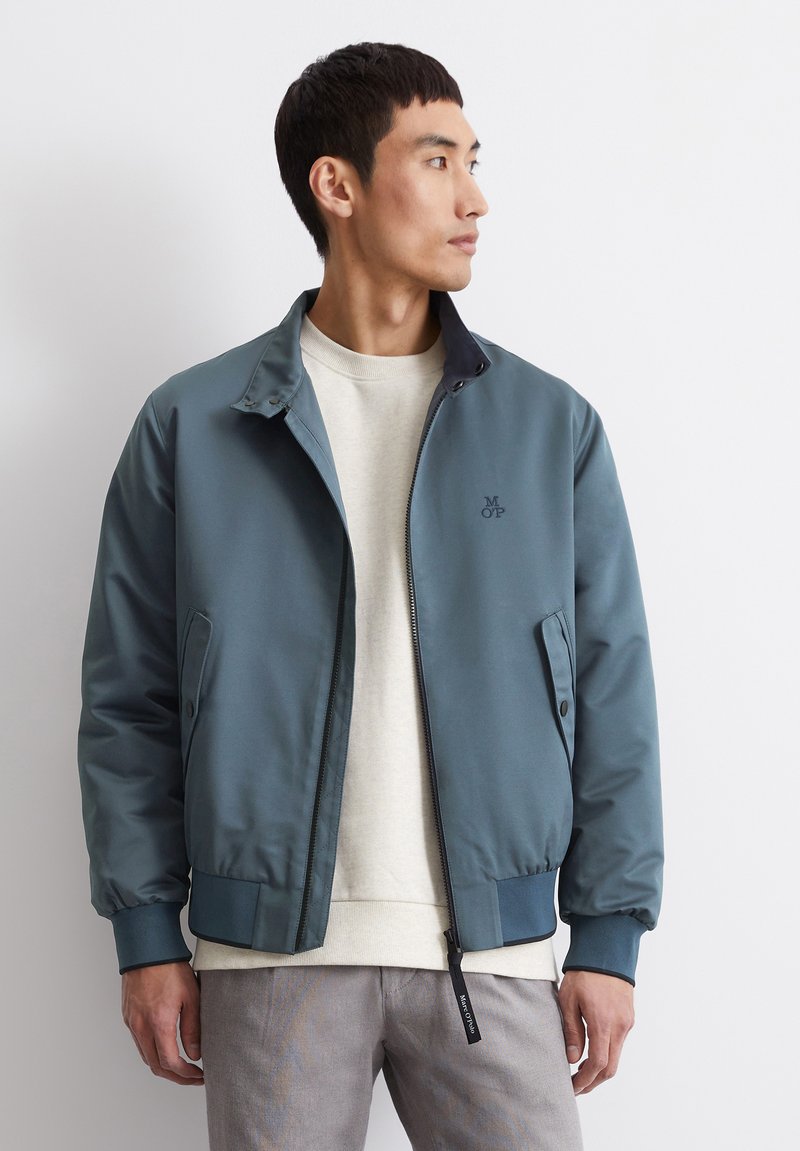 Marc O'Polo ESSENTIAL HARRINGTON - Bomber Jacket - moon stone/blue ...