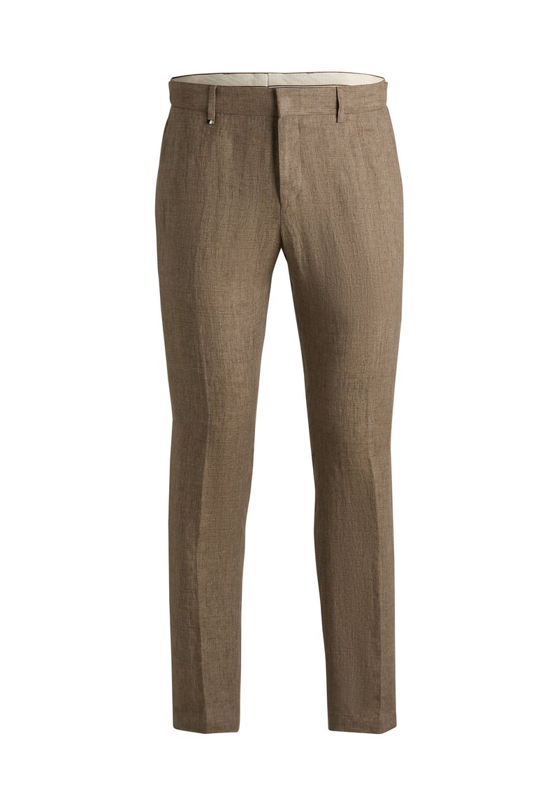 BOSS GENIUS - Tygbyxor - dark brown/mörkbrun - Zalando.se