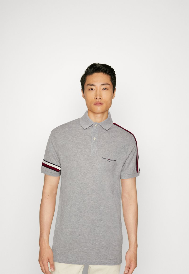 Tommy Hilfiger GLOBAL SLEEVE - Poloshirt - light grey heather/hellgrau - Zalando.de