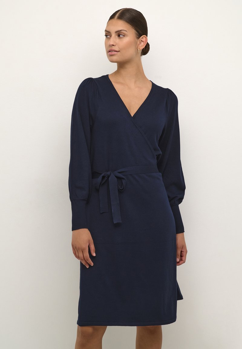 Kaffe ANNO ASTRID WRAP - Džemperkleita - midnight marine/tumši zils ...