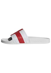 adidas Originals ADILETTE - Badesandale - cloud white red cloud white ...