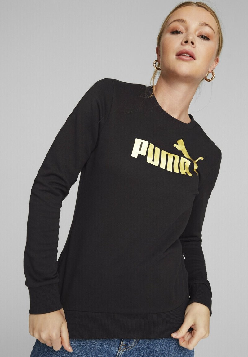 Puma ESSENTIALS MIT RUNDHALSAUSSCHNITT - Sweatshirt - black/schwarz ...