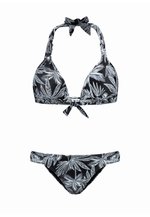 Shiwi BIBI SET - Bikini - black leaves/negro - Zalando.es
