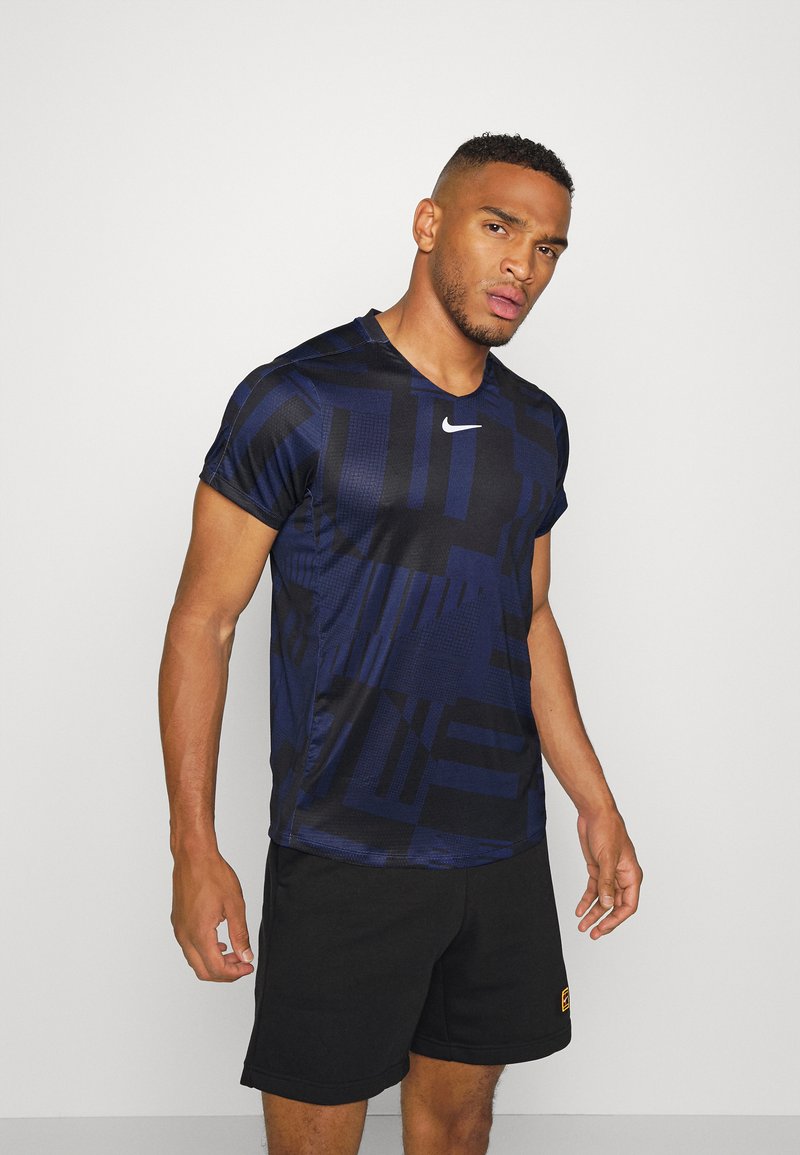 Nike Performance ADVANTAGE - Sports T-shirt - midnight navy/white/dark ...
