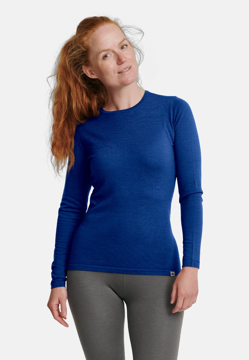 Danish Endurance MERINO THERMAL LONG SLEEVE SHIRT - Langarmshirt - green/blau - Zalando.de