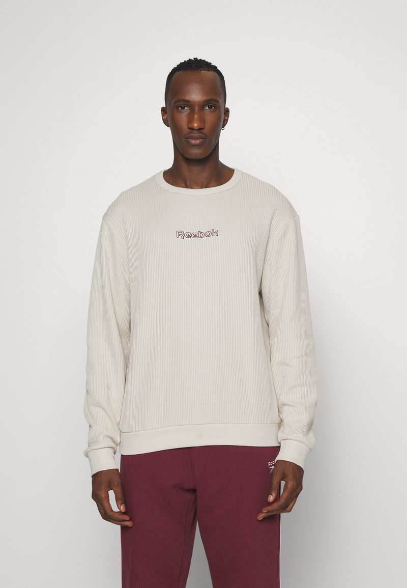 Reebok WAFFLE CREW - Pullover - stucco/blanc - ZALANDO.FR