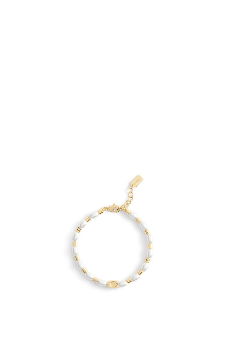 COACH SIGNATURE C PEARL BEADED - Armband - natural/offwhite - Zalando