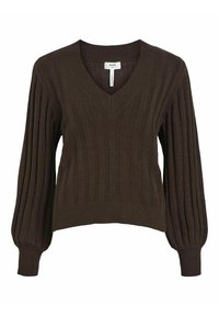 Object OBJALICE V NECK - Jersey de punto - java/marrón - Zalando.es