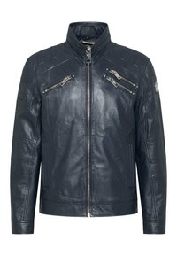 Carlo Colucci JOKER - Leather jacket - navy/blue - Zalando