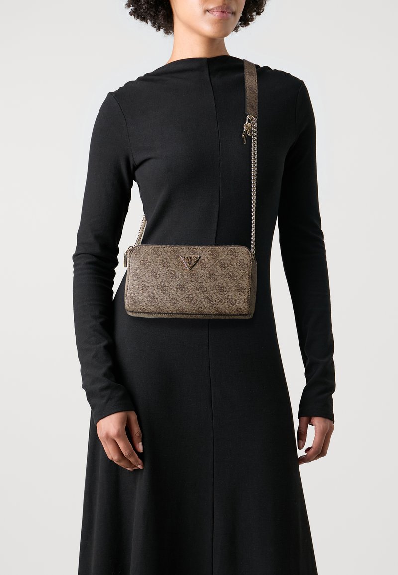 Guess ERICA STATUS CROSSBODY - Across body bag - latte/beige - Zalando