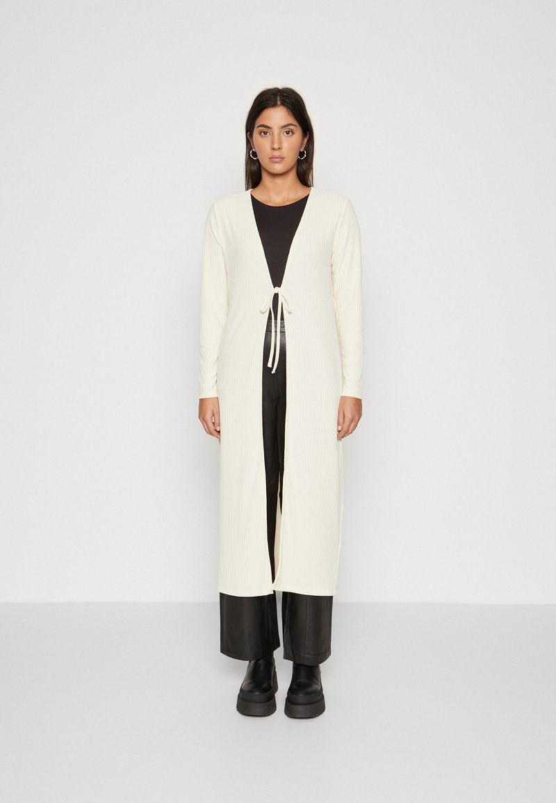 ONLY ONLNELLA TIE STRING CARDIGAN - Cardigan - whitecap gray/grey ...