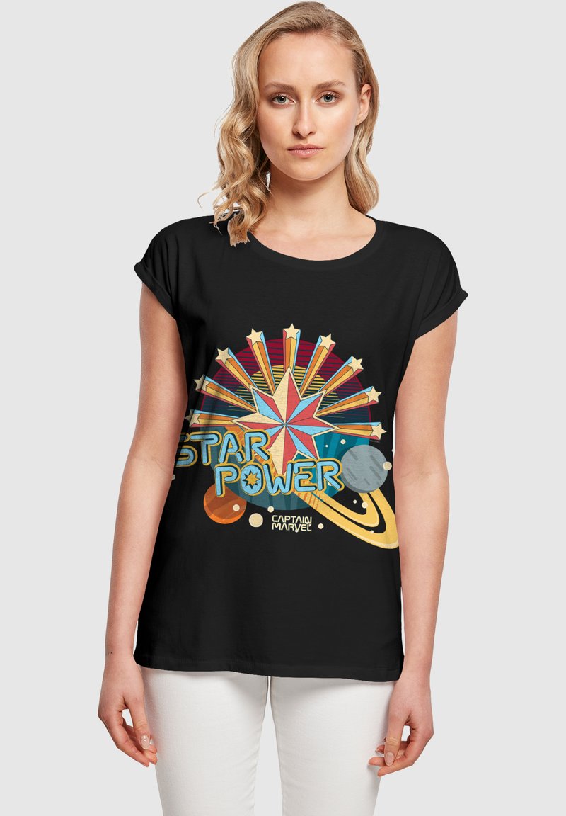 ABSOLUTE CULT CAPTAIN MARVEL - MOVIE STAR POWER - Print T-shirt - black ...