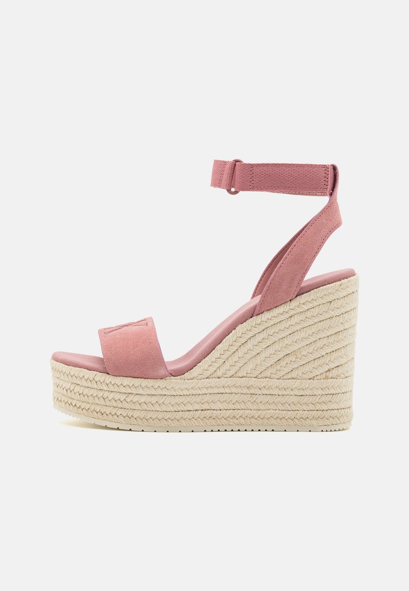 Calvin Klein Jeans WEDGE - High heeled sandals - ash rose/beige ...
