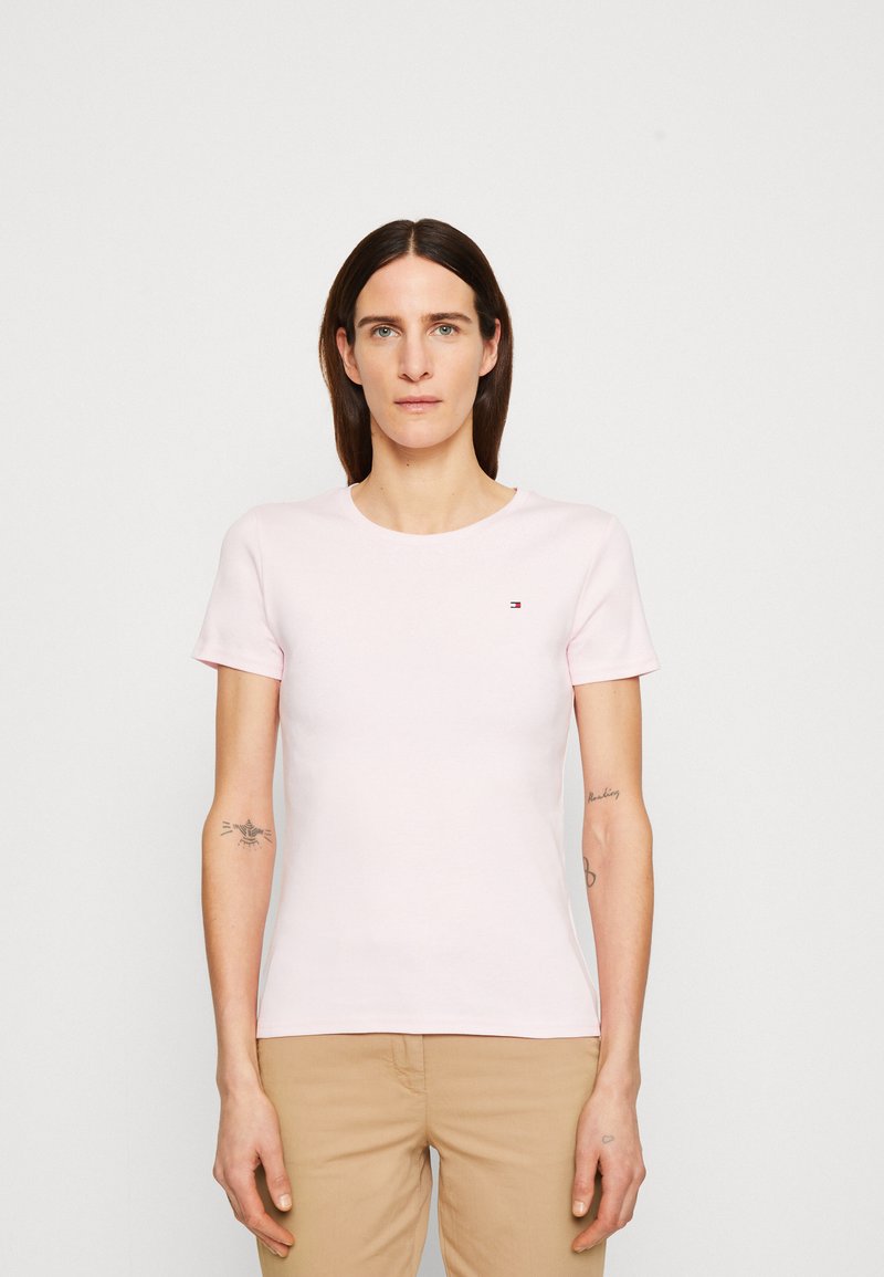 Tommy Hilfiger Slim Cody T Shirt Print Pastel Pink Rosa Zalando De