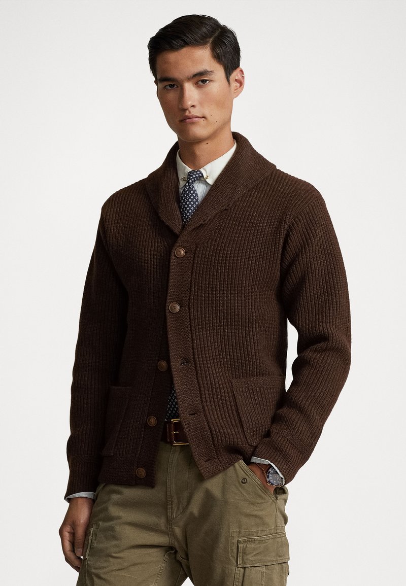 Polo Ralph Lauren Long Sleeve Kardigán Bear Brown Heather Barna