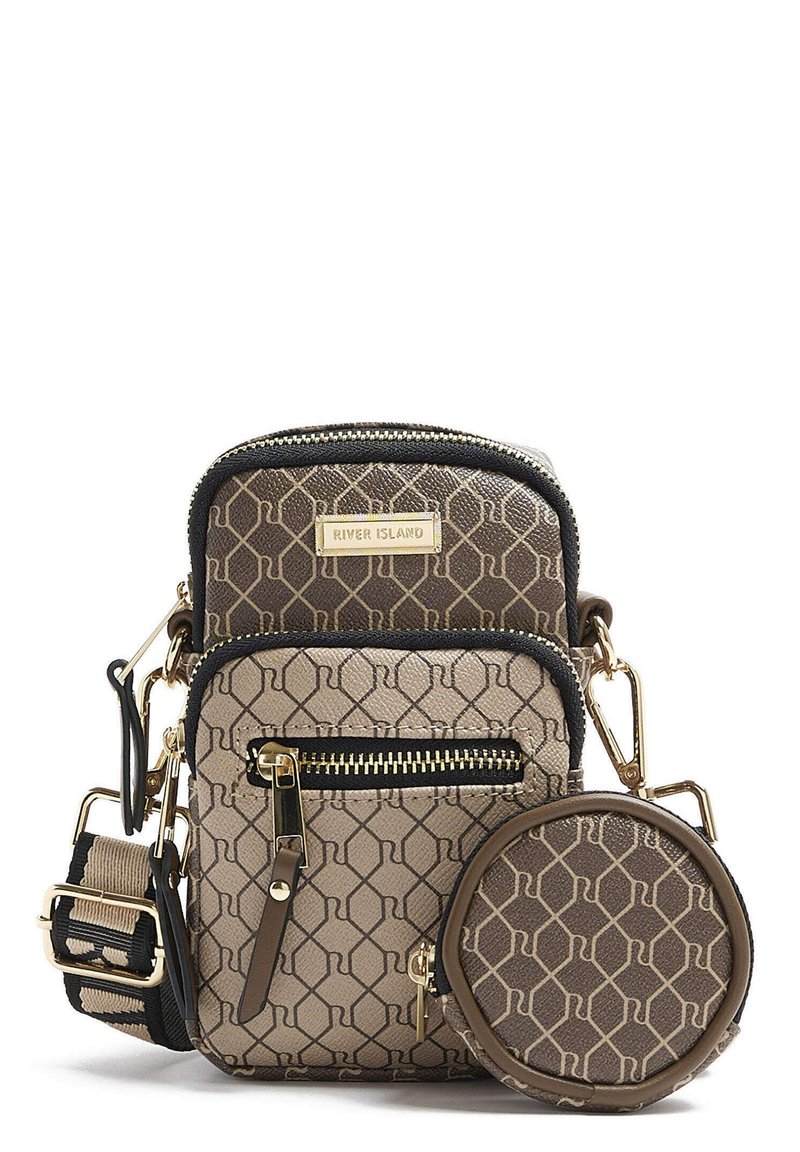 River Island MONOGRAM - Puhelimen suojakuoret - brown dark/tummanruskea ...