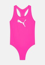 Puma SWIM GIRLS RACERBACK SWIMSUIT - Maillot de bain - fluo pink/rose ...