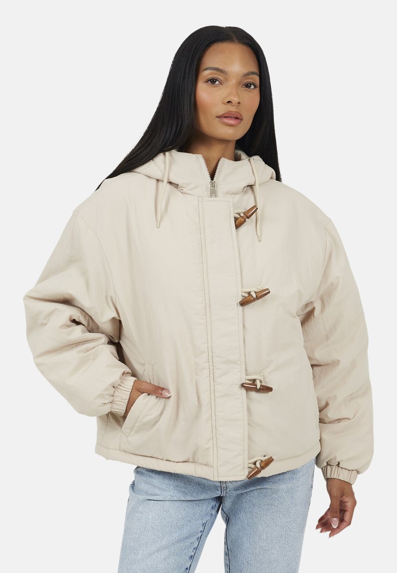 Brave Soul DUFFLE TOGGLE HOODED - Veste d'hiver - stone - ZALANDO.FR